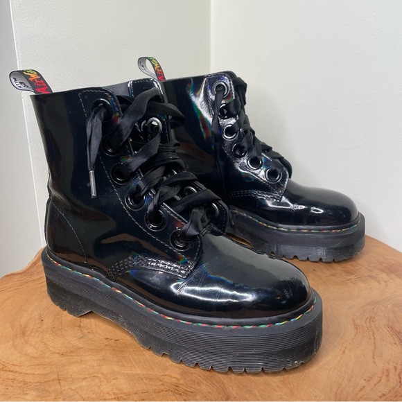 Dr. Martens | Shoes | Doc Martens Jason Rainbow Platform Boots | Poshmark